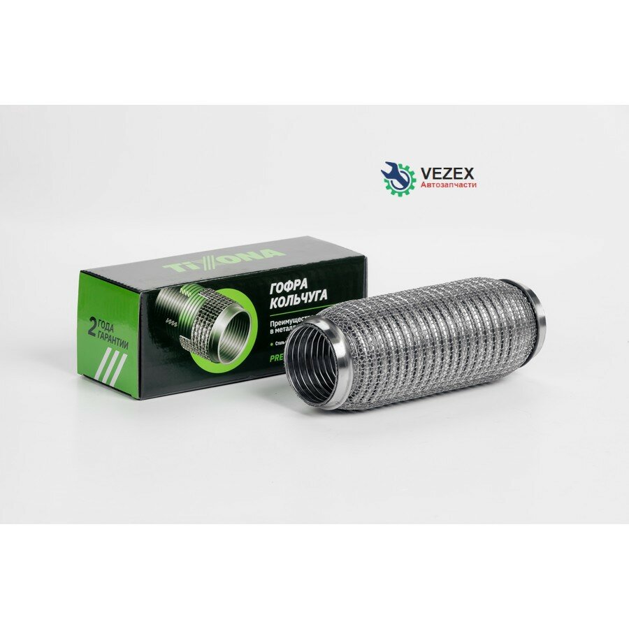 TIXONA P55200WM Гофра 55*200 кольчужная с внутренним металлорукавом