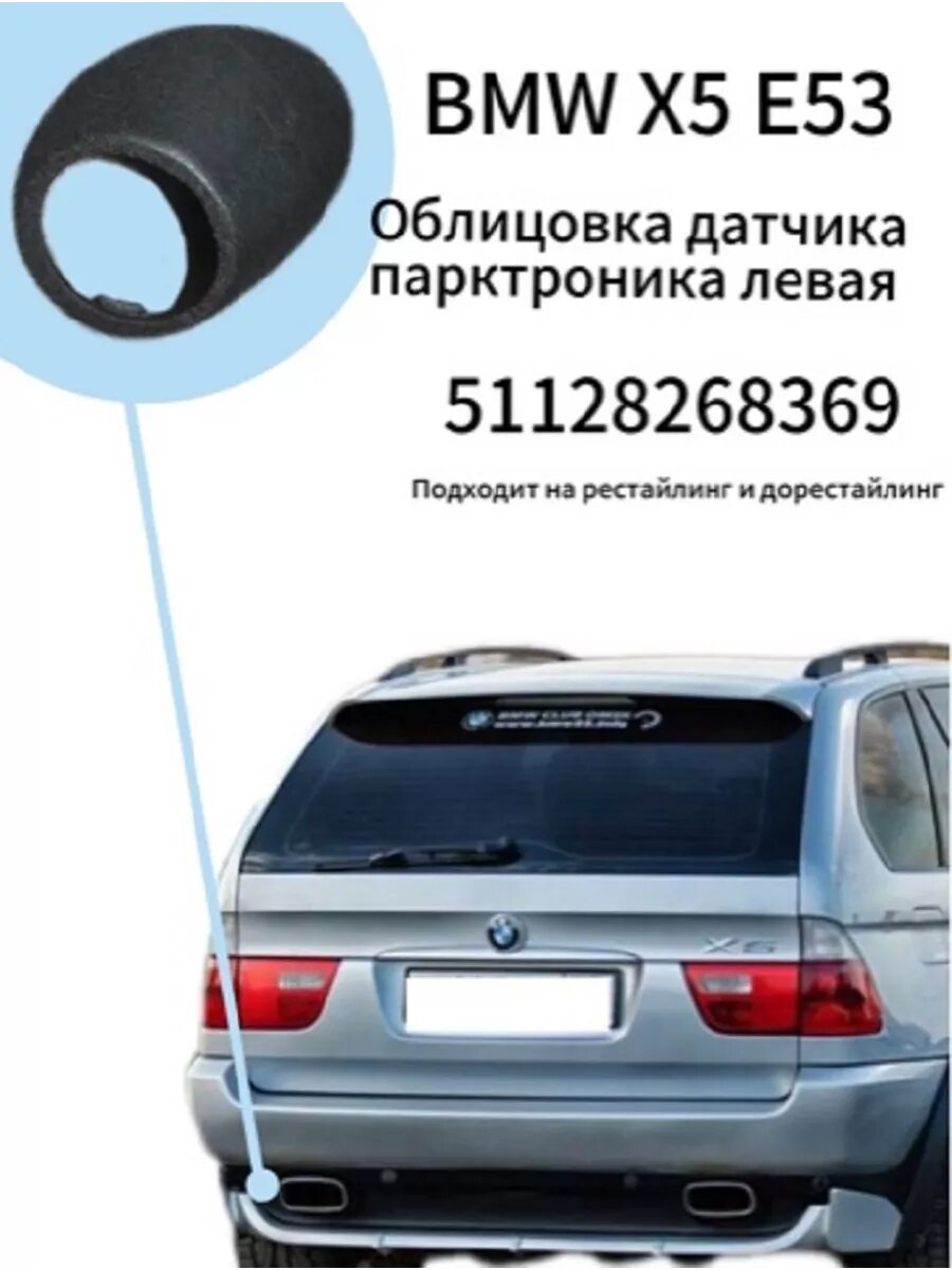 Oблицовка парктpoника заднего левaя ВMW х5 е53