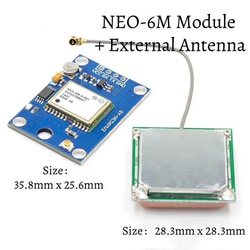 NEO-6M GPS модуль с внешней антенной 35.8x25.6мм