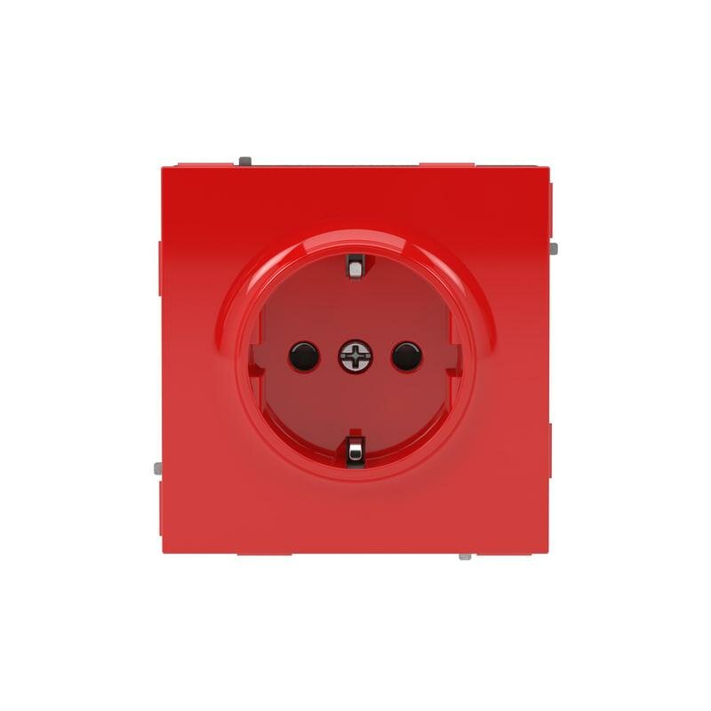 Розетка силовая KANT 2P+E защ. шторки красн. сатин DKC 7001003