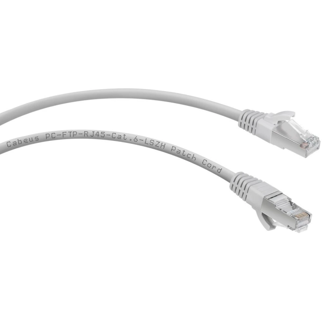 PC-FTP-RJ45-CAT.6-3M-LSZH Патч-корд F/UTP, категория 6, 2xRJ45/8p8c, экранированный, серый, LSZH, 3м, Cabeus PC-FTP-RJ4