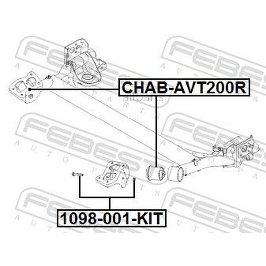 FEBEST 1098-001-KIT Болт крепления подвески ремкомплект