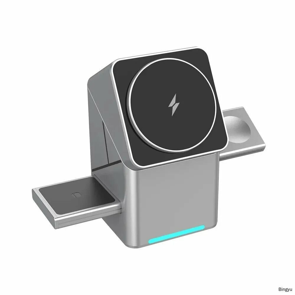Многофункциональная беспроводная зарядка Magic Cube 3-в-1 для телефона, часов и наушников-0