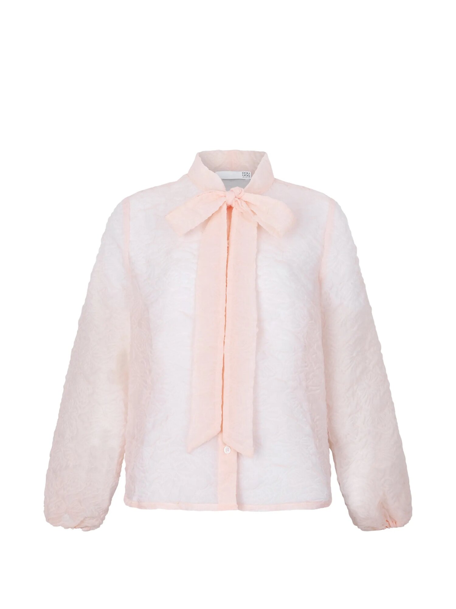 Рубашка Bow-detail floral-jacquard shirt