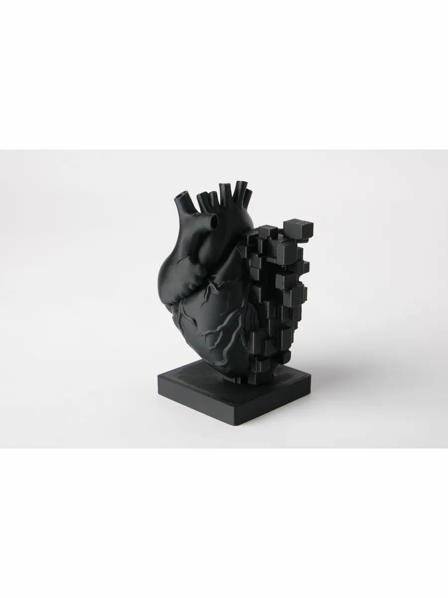 Скульптура "Пиксельное Сердце" 3D печать из пластика