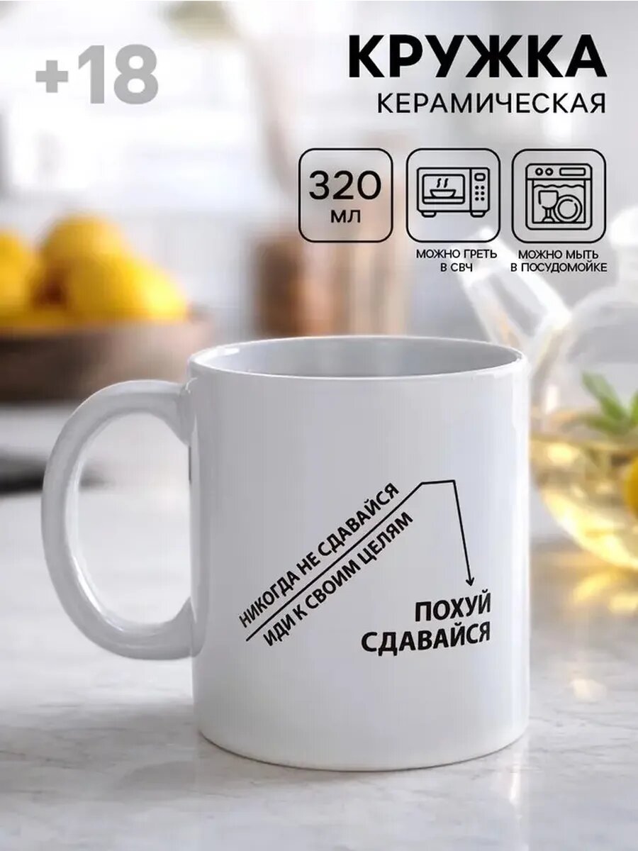 Стильная керамическая кружка для мотивации