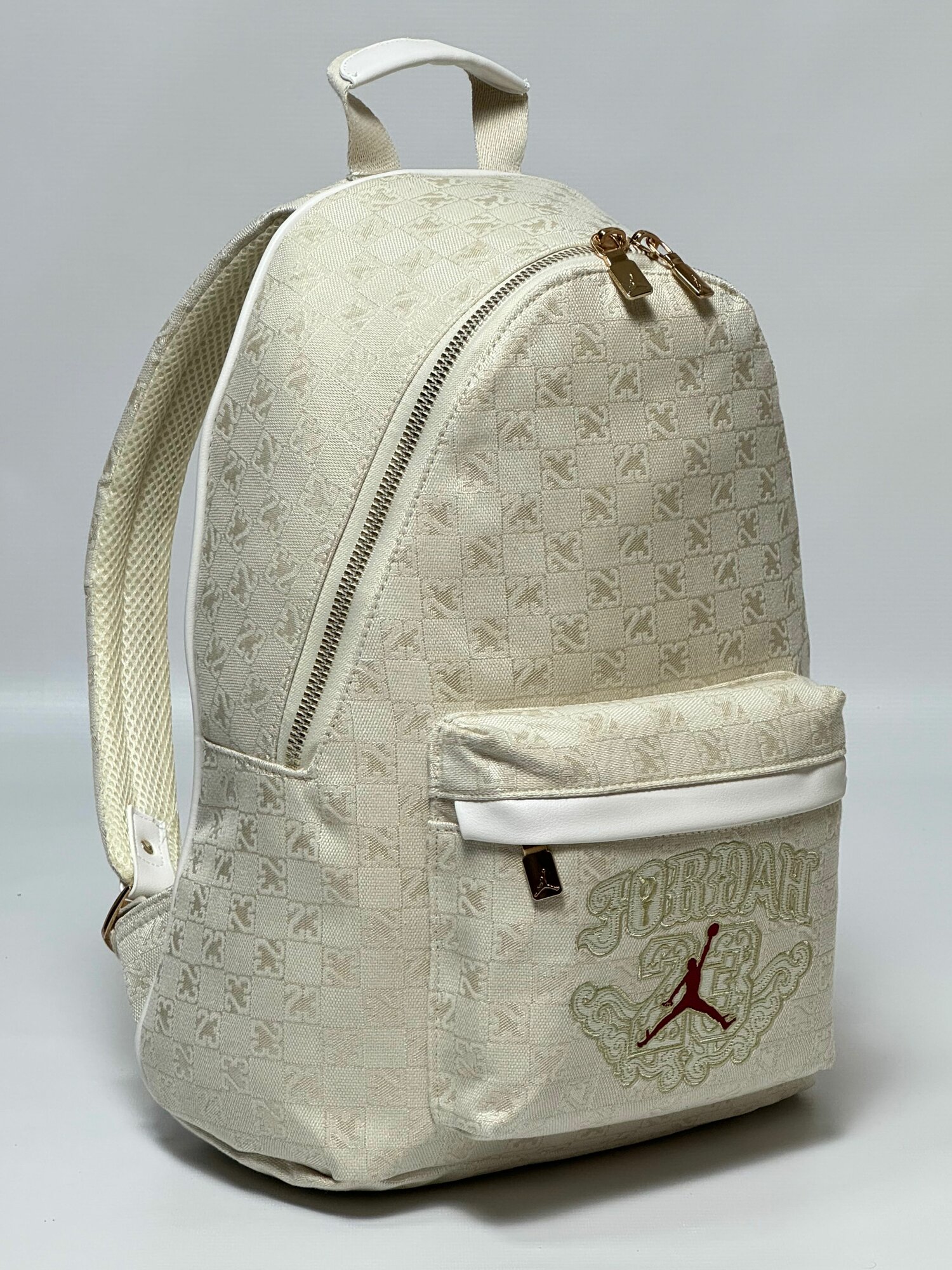 Рюкзак городской Jord Monogram кремовый, для ноутбука, мультиспортивный, унисекс, 15"