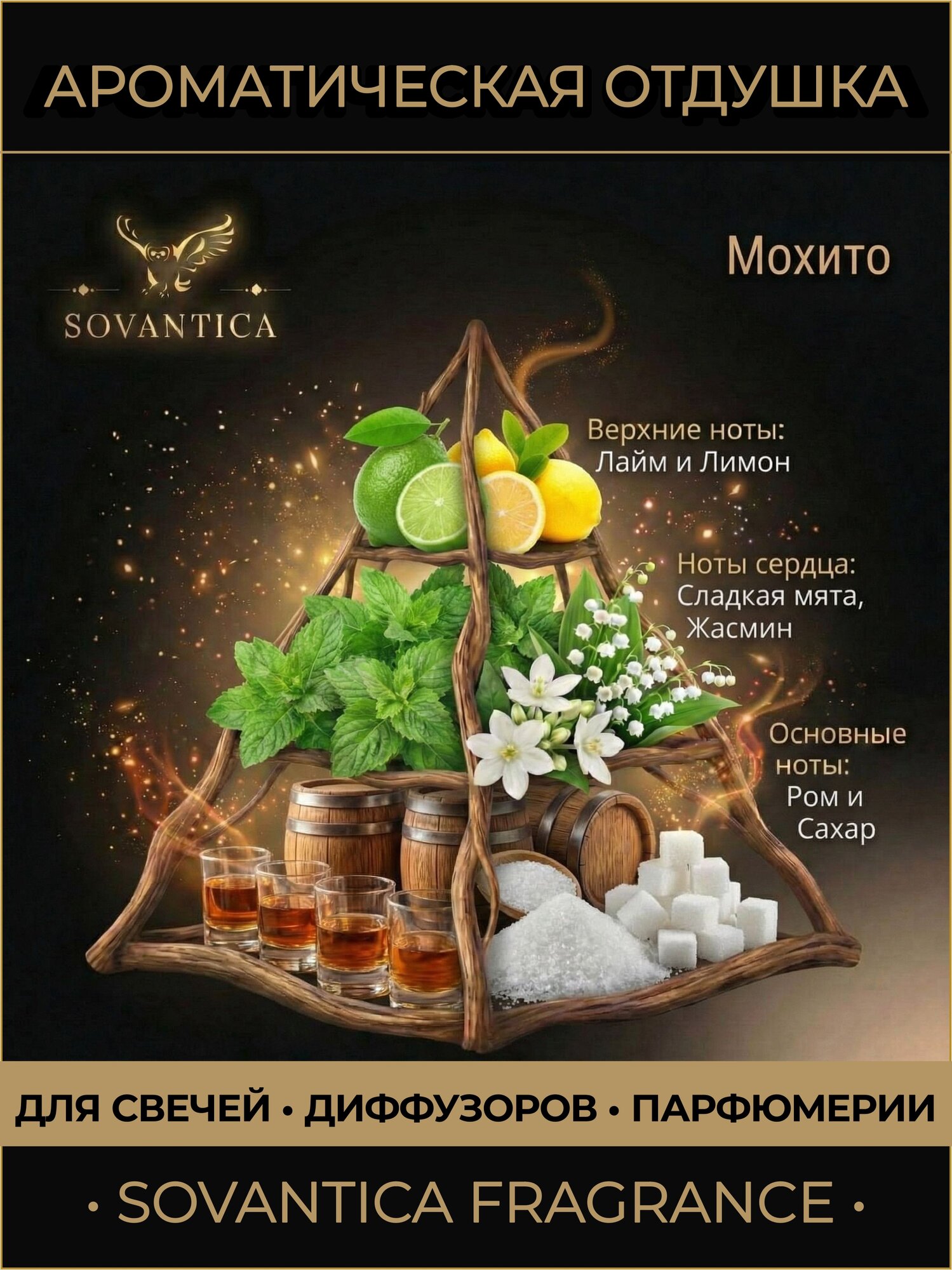 Ароматическая отдушка 10 г Мохито (Mojito), Sovantica
