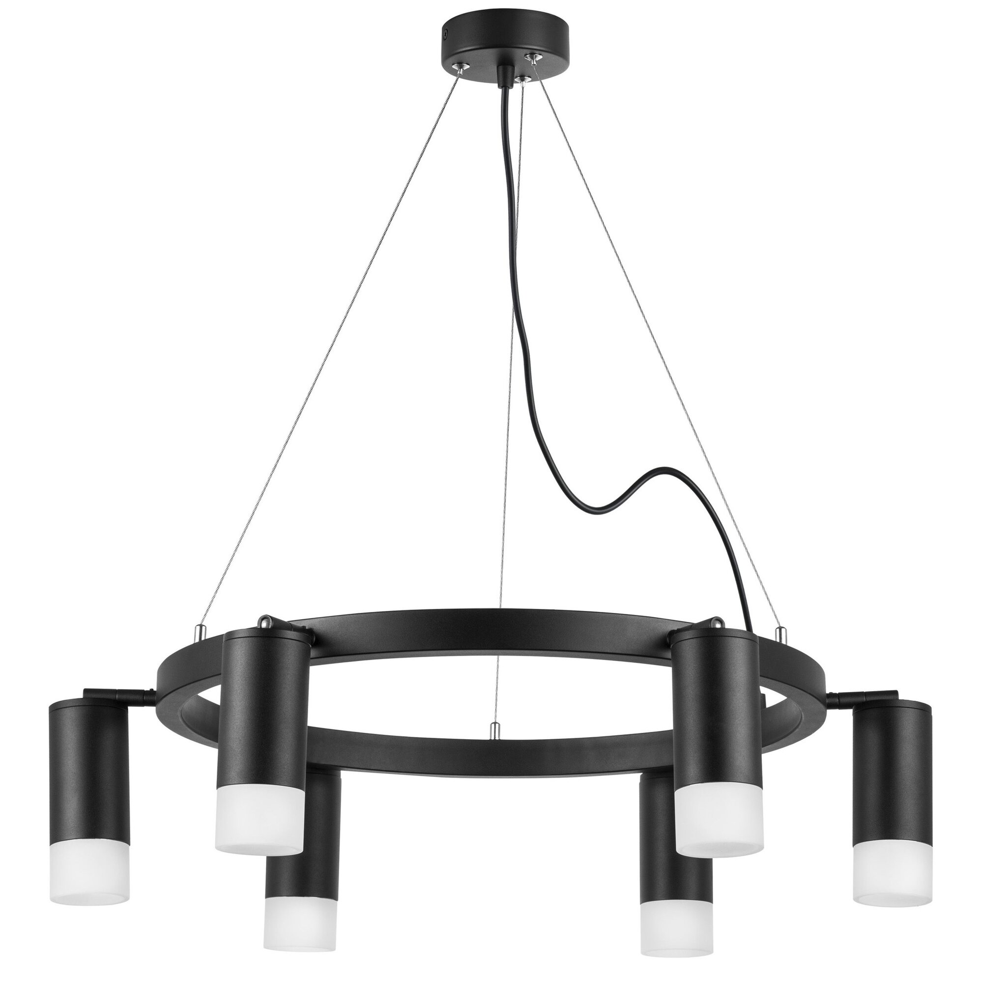 Люстра подвесная Rullo Lightstar, цвет матовый черный, LR0163761