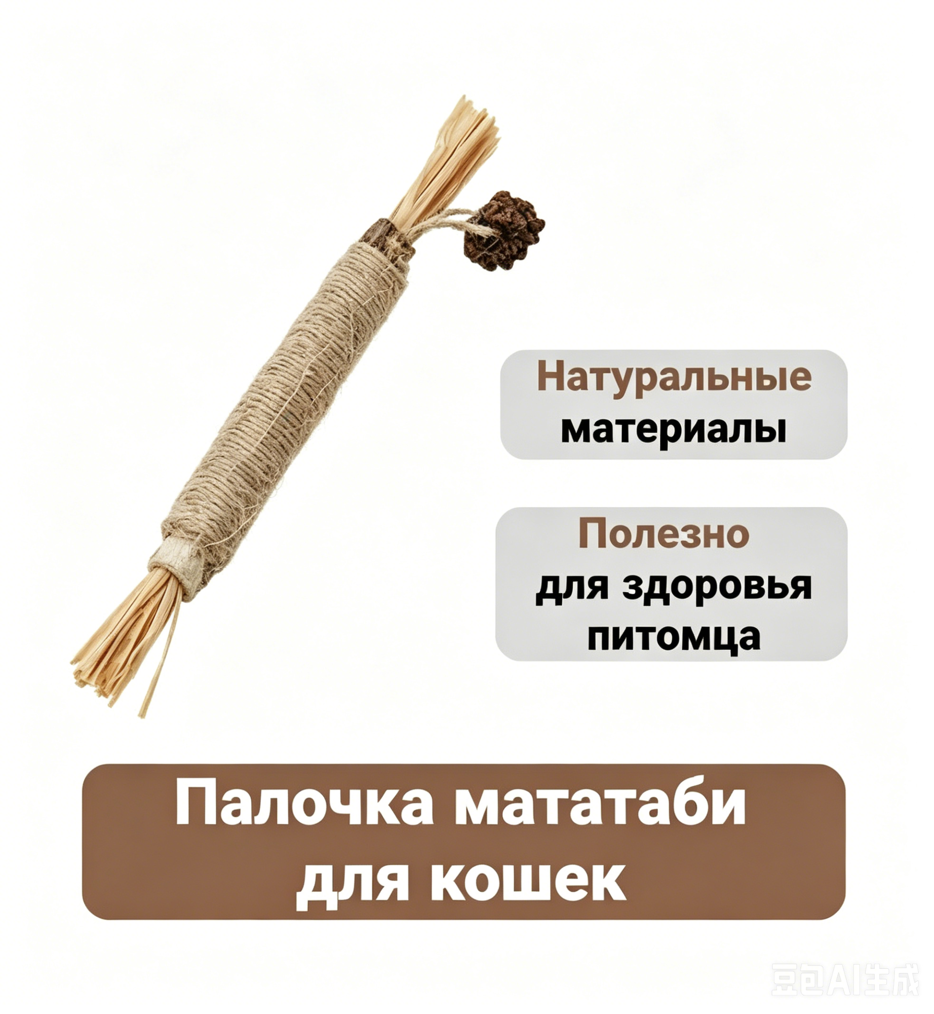 Канат с мататаби для кошек, жевательная игрушка для чистки зубов