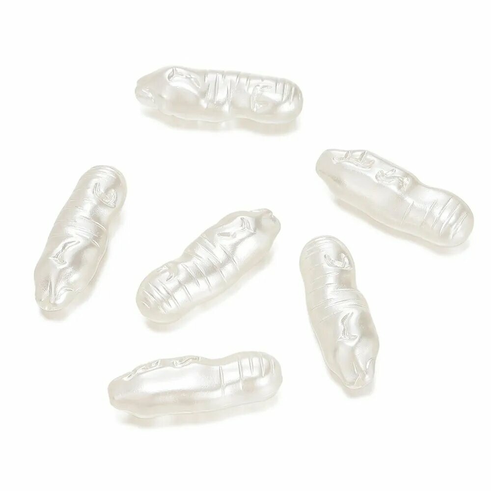 Бусины жемчуг барочный искусственный 8x23mm,10шт для рукоделия и создания украшений.