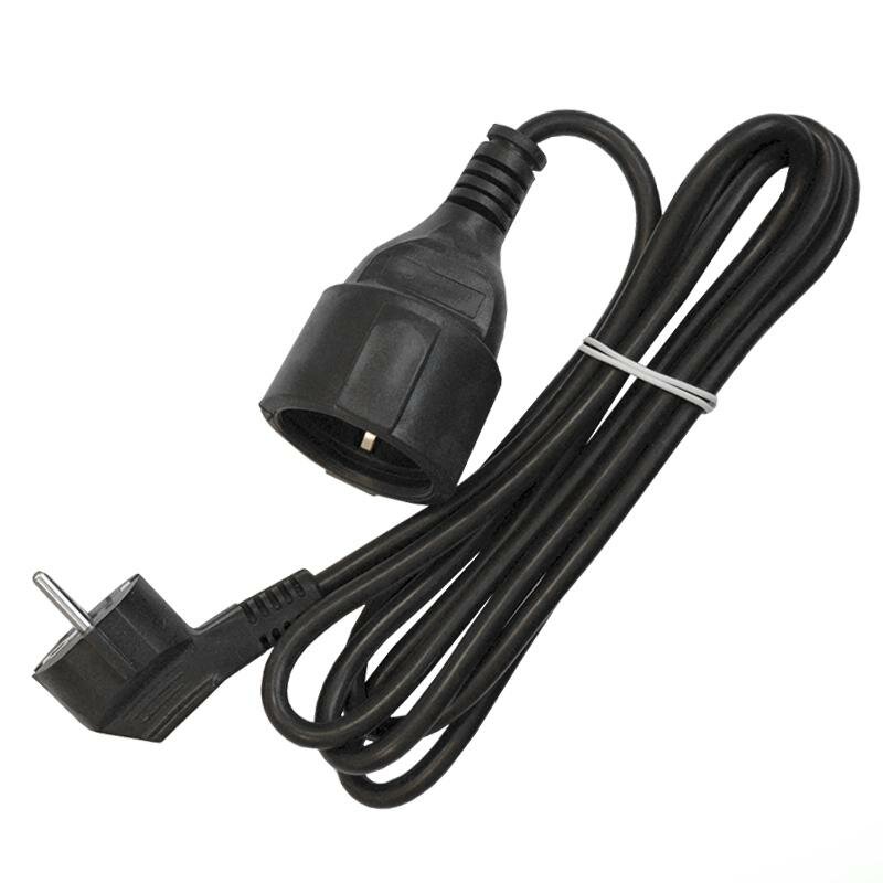 Удлинитель-шнур 1х2м с заземл. 16А IP20 ПВС 3х1 черн. DOMTOK 2341