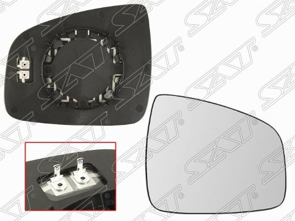 Полотно зеркала SAT ST-121-0014 LADA Largus 12-21, Renault Duster 10-21 справа/ Обогрев/ сферическое