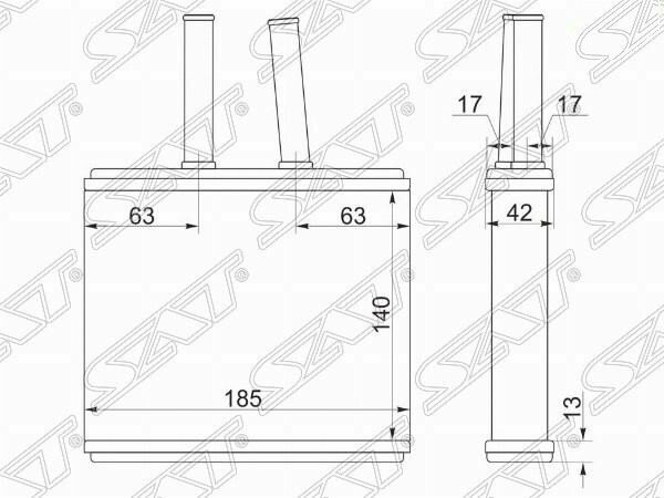 Радиатор отопителя салона SAT ST-MZ50-395-0 Mazda Demio 96-02