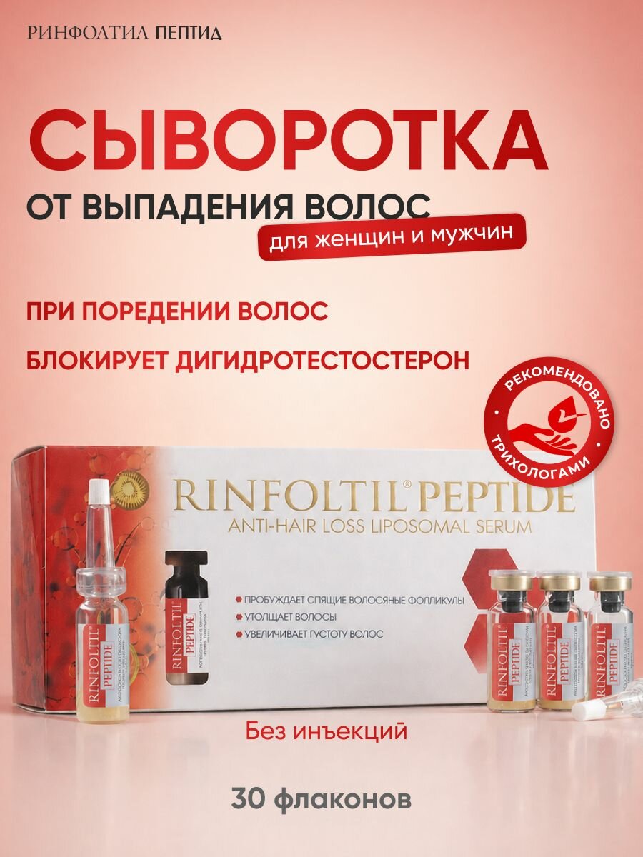 Сыворотка для роста волос и от выпадения с пептидами меди