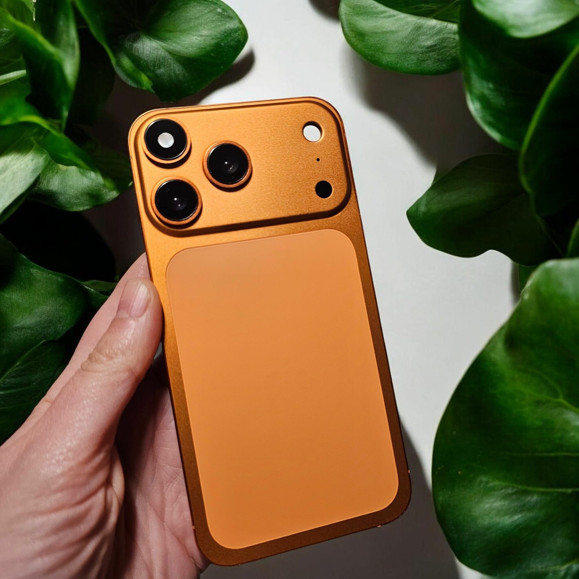 Корпус для iPhone XR - iPhone 17 Pro , оранжевый (кастомный)