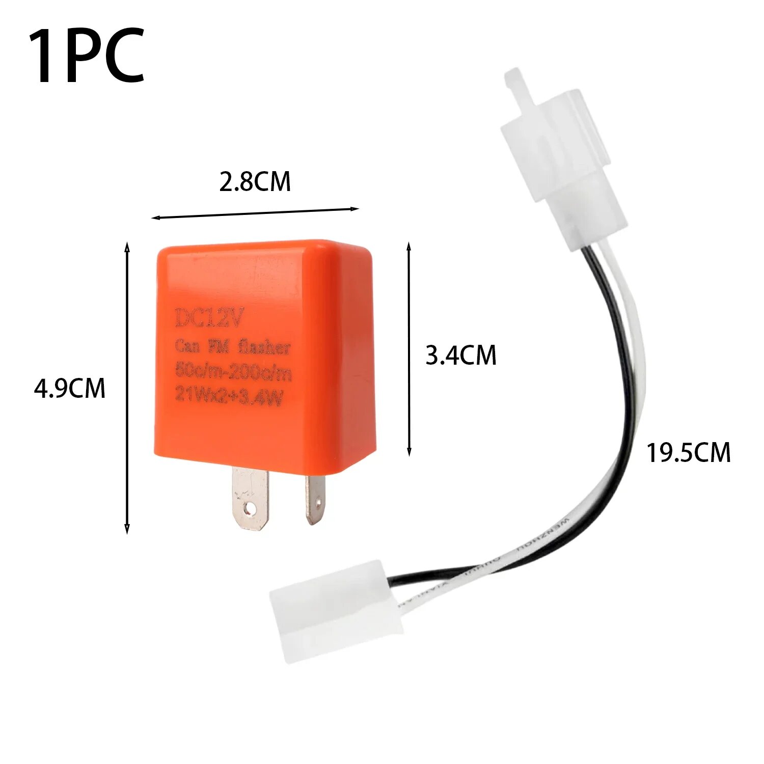 Реле мигалки мотоцикла 12V, оранжевый