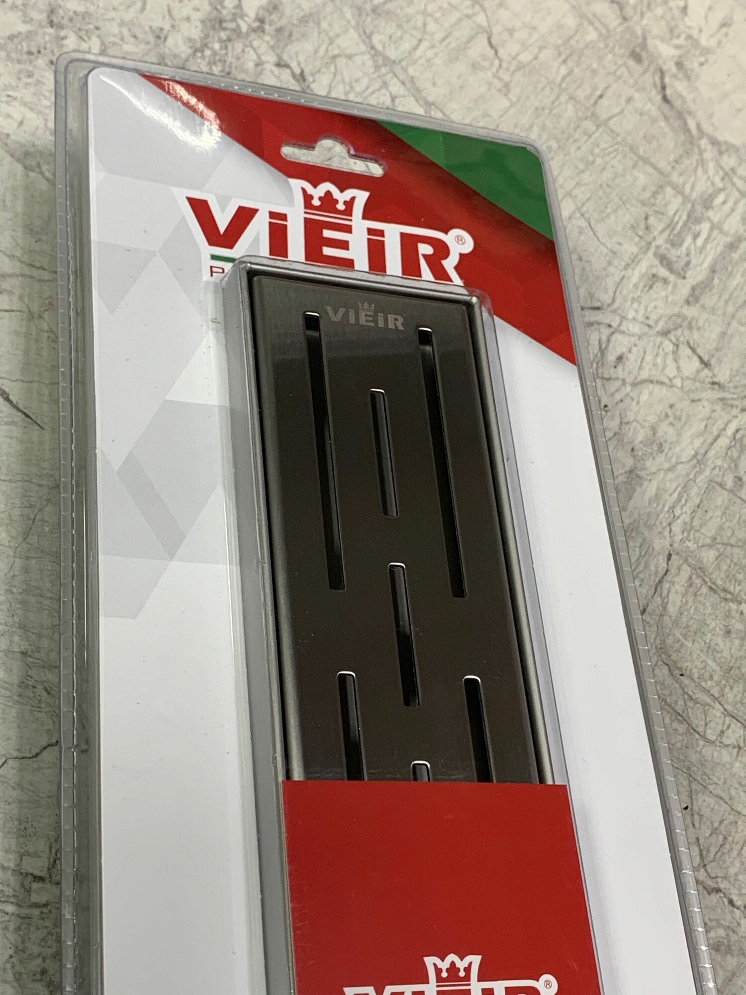 Трап 70х800 Vieir DL80 с сухим затвором, с решёткой из нержавеющей стали
