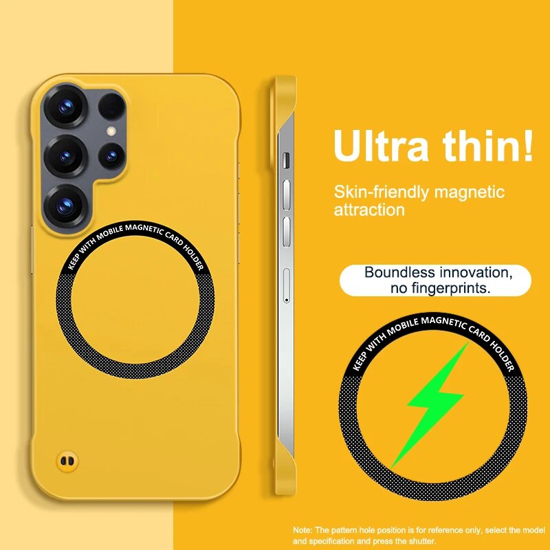 Желтый чехол Samsung Galaxy S26 Ultra, магнитный