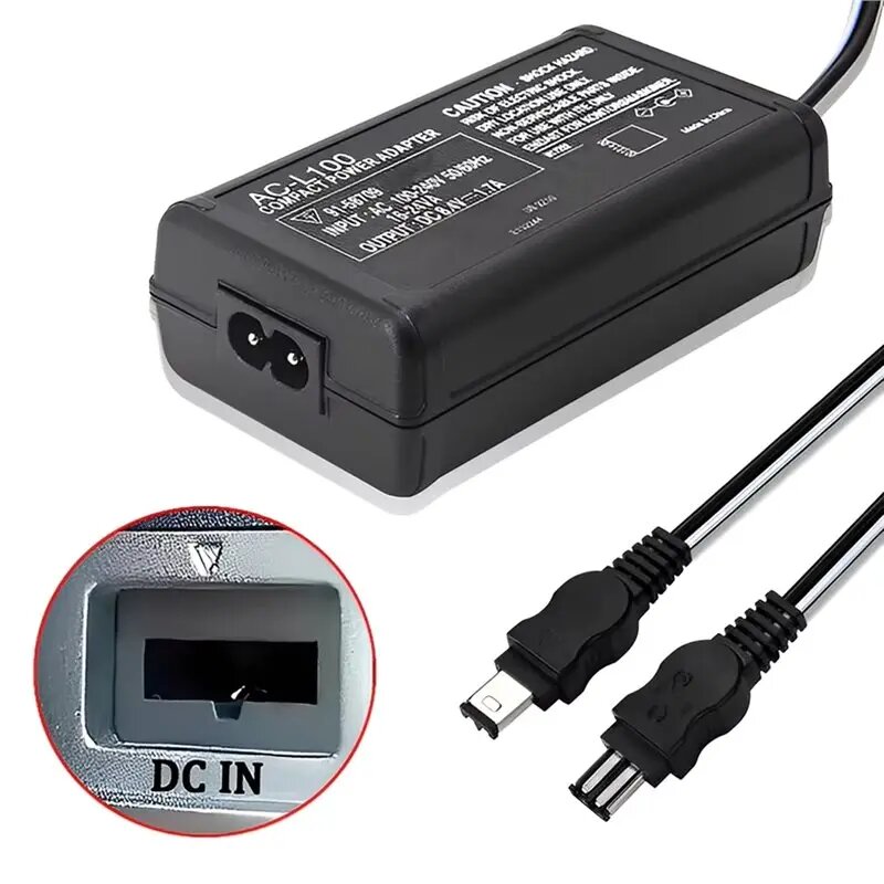 Адаптер питания Sony AC-L100/AC-L15, Black US Plug