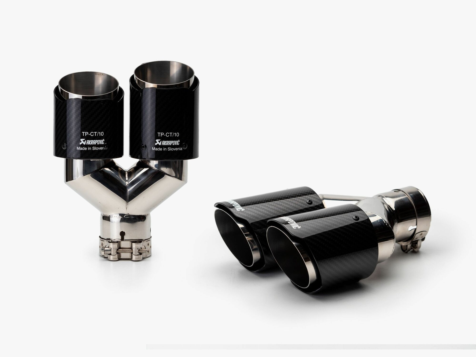 Насадки на глушитель автомобиля универсальные Akrapovic 63/90 из Нержавеющей стали и Карбона для выхлопной системы автомобиля