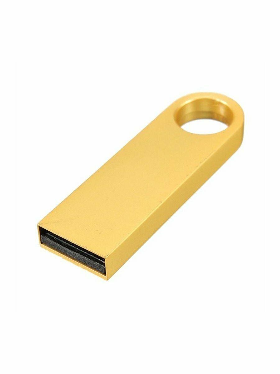 8GB Флешка Мини с отверстием, золотистая водонепроницаемая