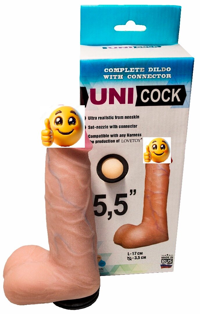 Насадка на «Harness» UNICOCK 5,5d : длина 17 см. толщина 3.5 см.