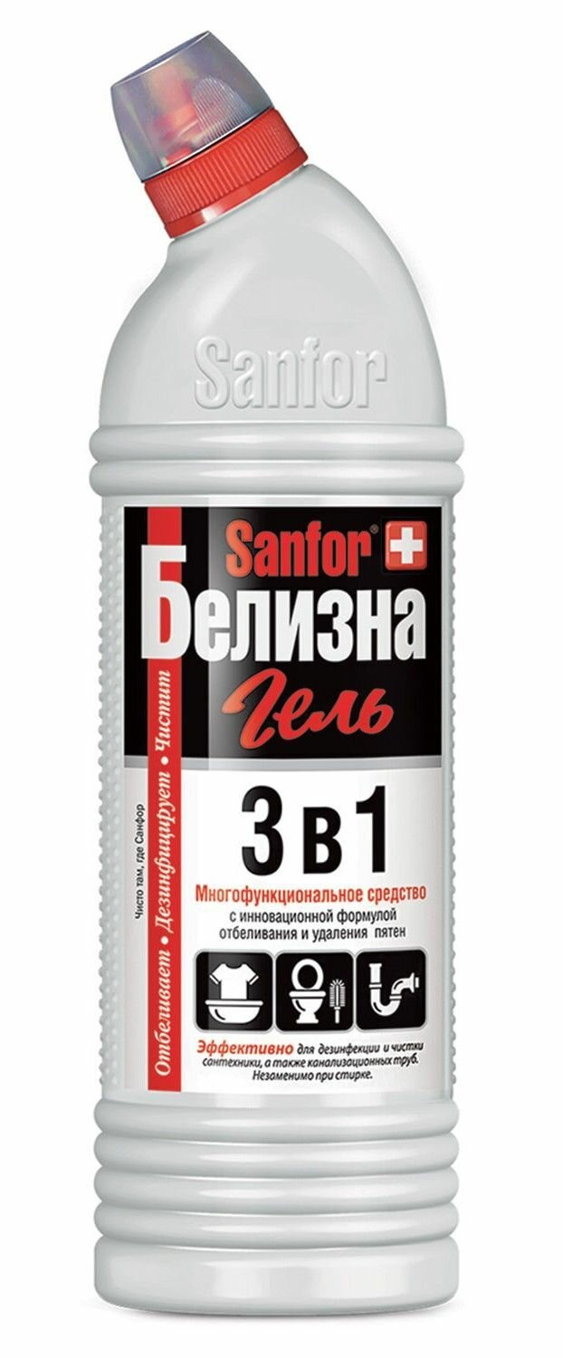 Sanfor Универсальное чистящее средство Белизна гель 3 в 1, 500 мл