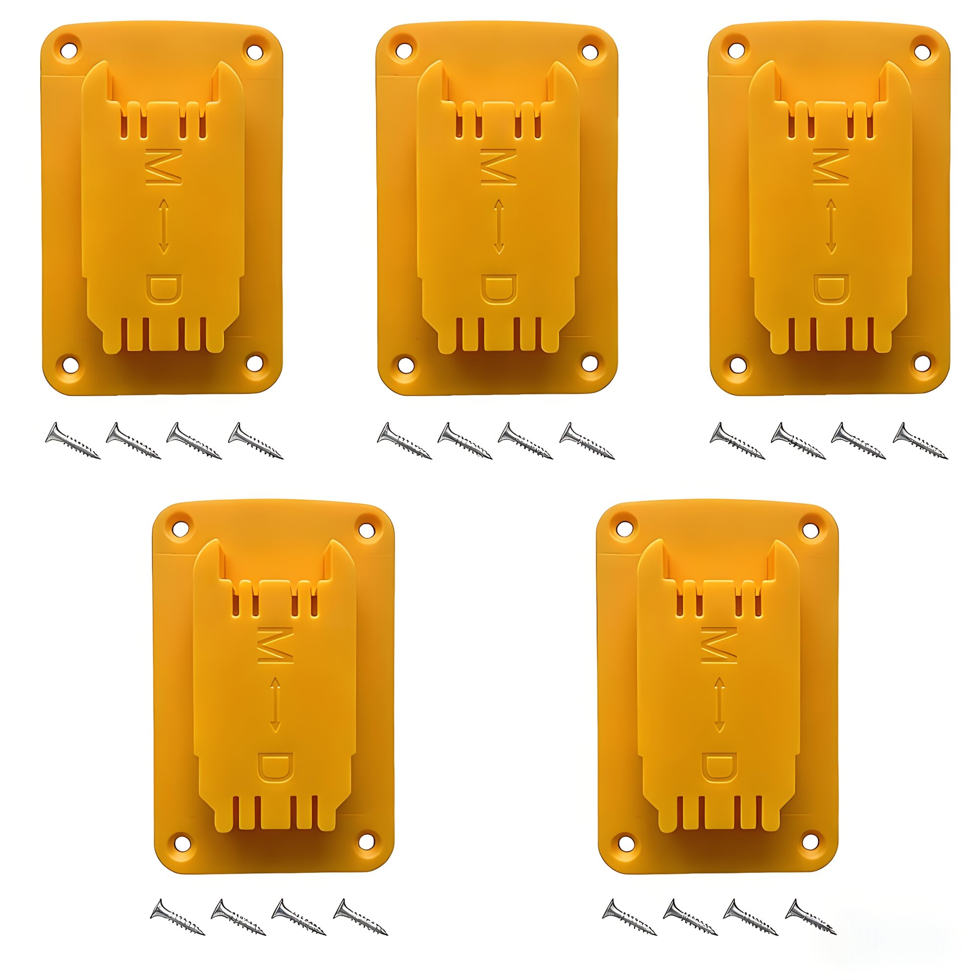 Набор держателей для дрелей 20V/12V, 5 штук, желтые, модель RIS-MD-01