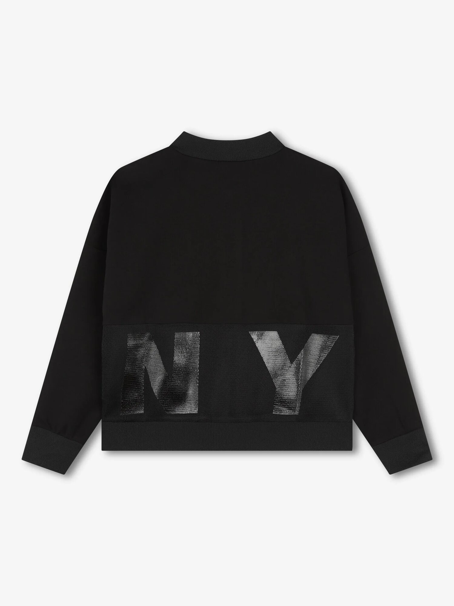 Бомбер DKNY, размер 16 лет, черный/серый металик — фото 1