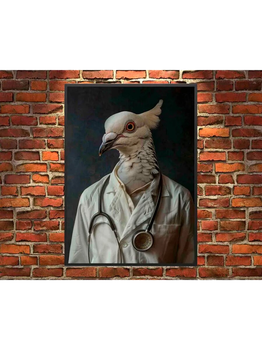 Голубь-птичий доктор 1, Плакат 30x42см