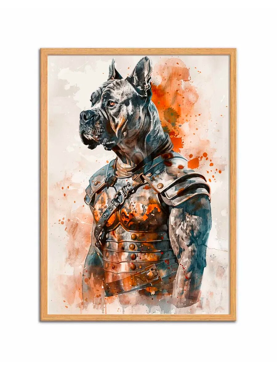 Собака Кане Корсо Гладиатор 2, Плакат 30x42см