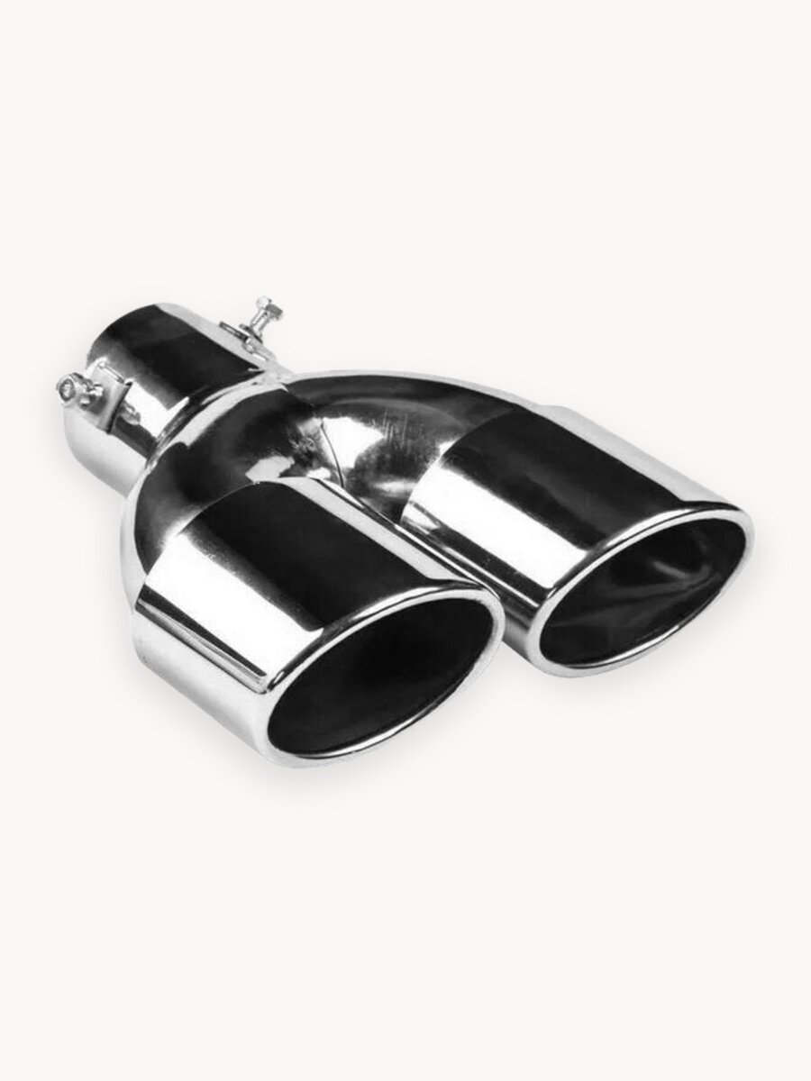 Насадка на глушитель Сима-ленд, нержавеющая сталь, серебристая, 200x190x65 мм