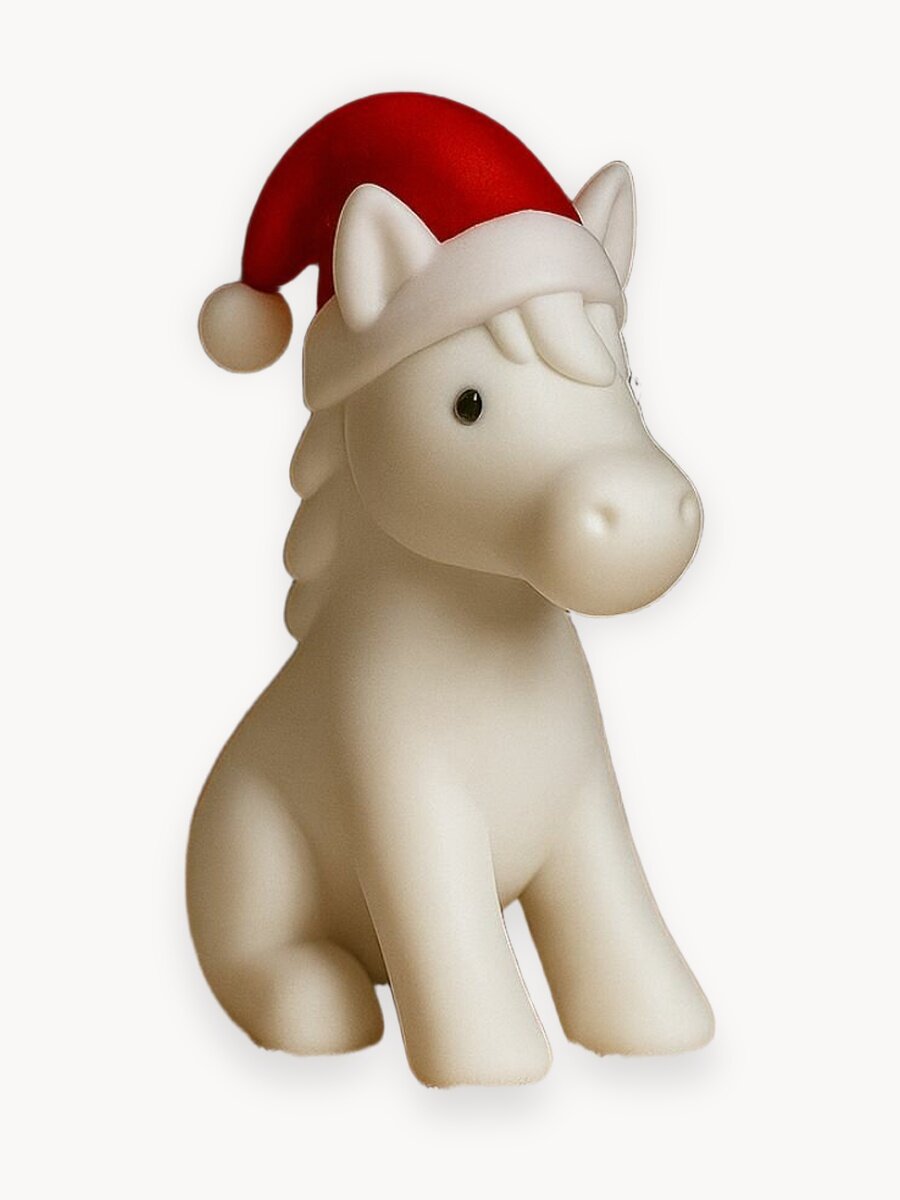 Фигурка лошади в новогодней шапочке символ 2026 украшение для дома, декор 3D-печать