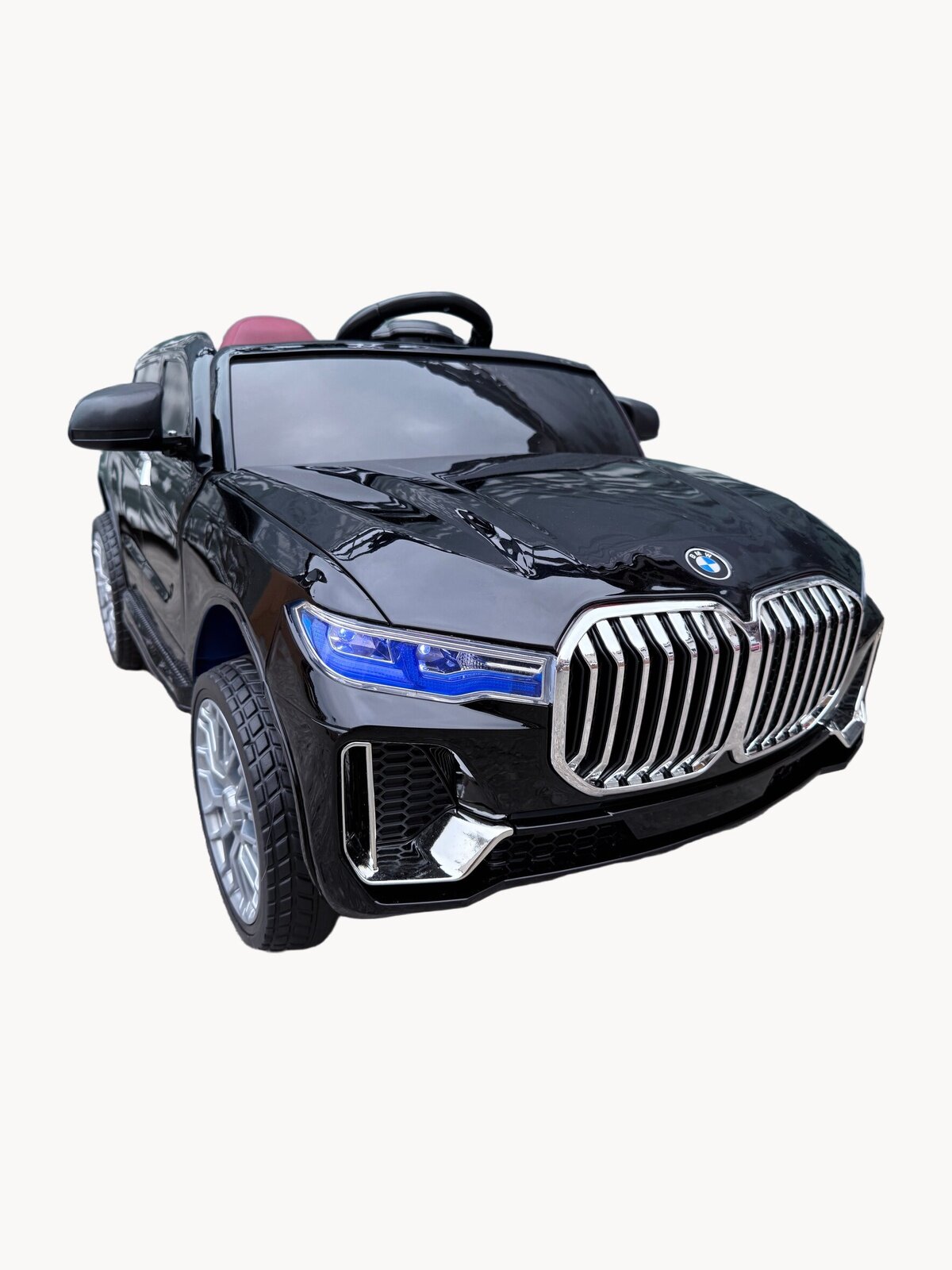 Электромобиль BMW, 2 двигателя, до 30кг, 8км/ч, задний ход, светящиеся фары