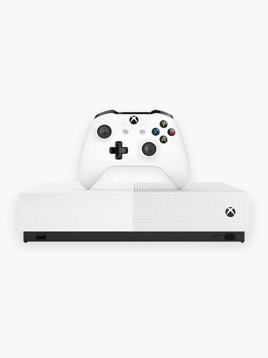 Игровая приставка Microsoft Xbox One S All Digital 1024 ГБ HDD, белый