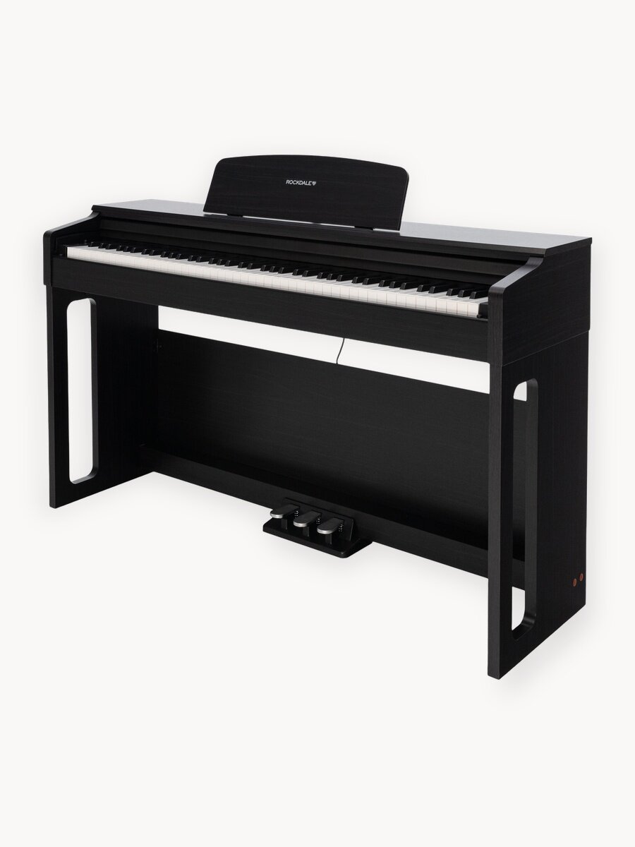 Цифровое пианино ROCKDALE Sonata Black, 88 клавиш, полифония 64, реверберация, тройная педаль