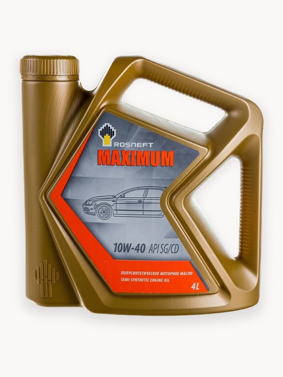 Моторное, роснефть, масло роснефть Maximum 10W-40 SG-CD п-синт. кан. 4 л 40814342