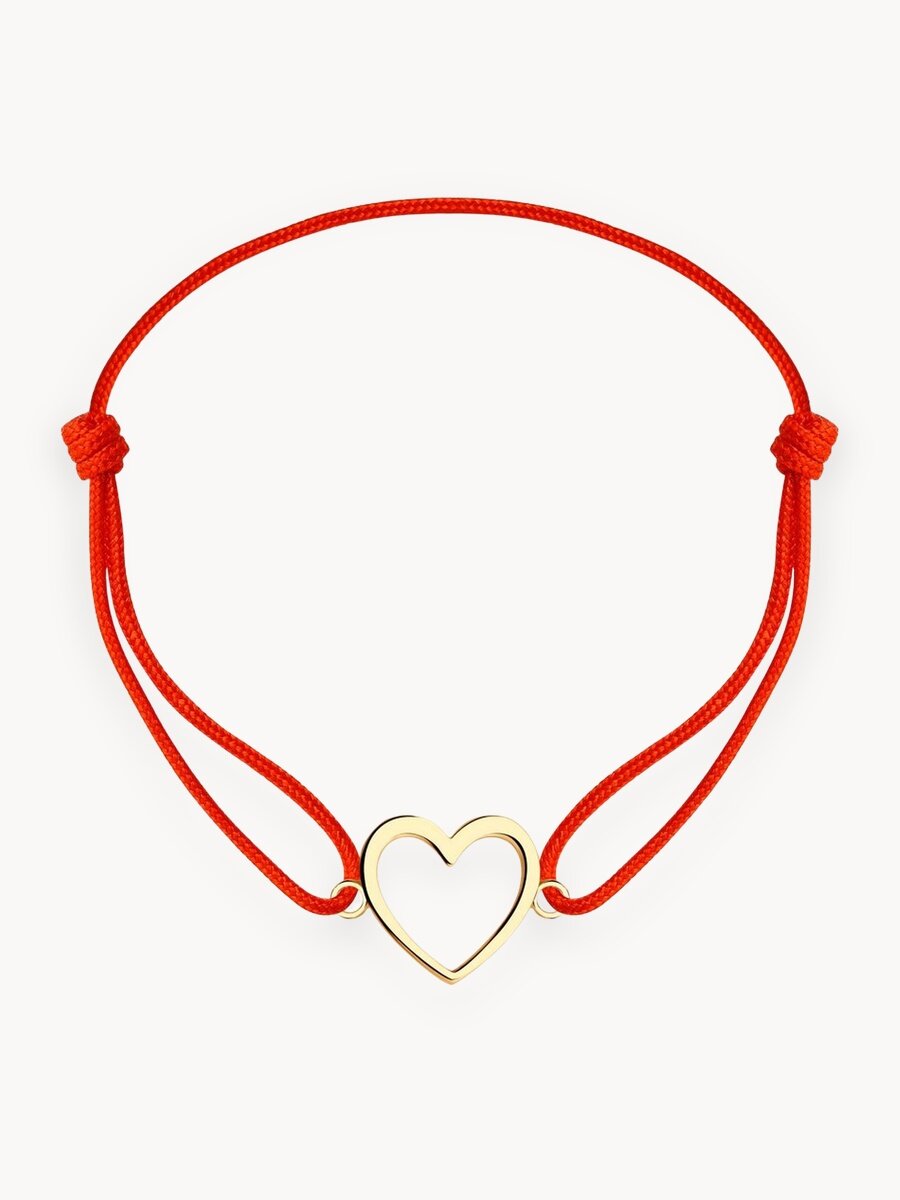 Браслет-нить, красное золото, 585 проба