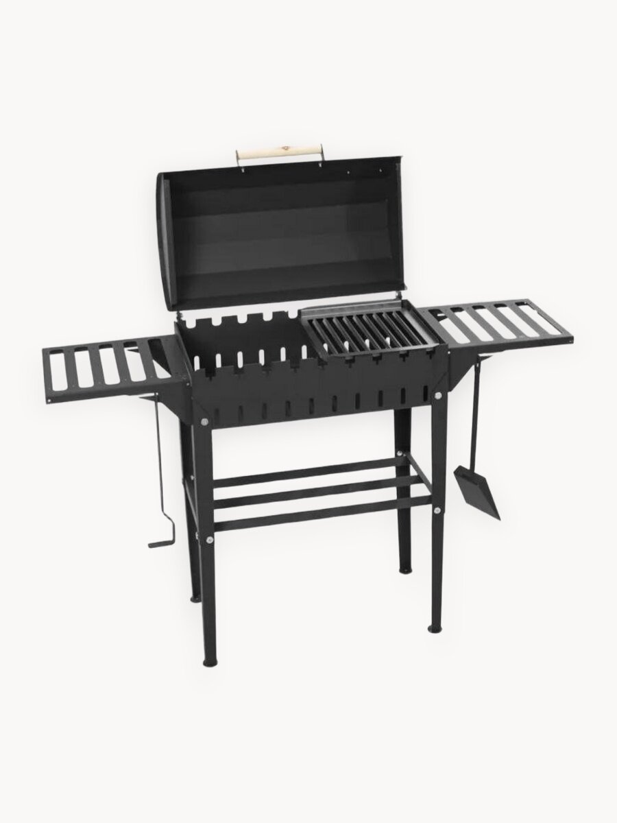 Мангал Dukke, переносной, с крышей, разборный, металл, 57х31 см, черный
