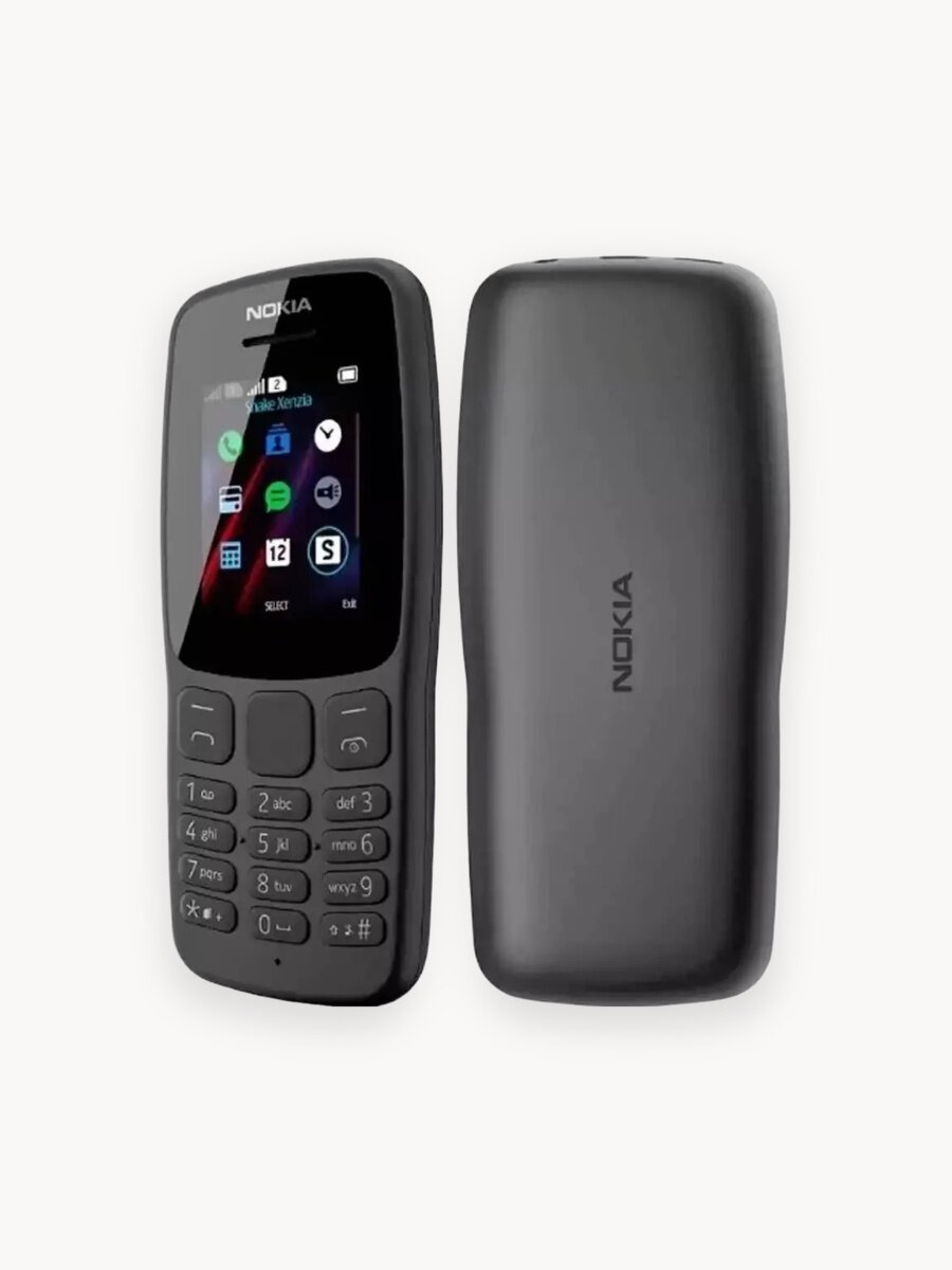 Сотовый телефон Nokia 106 TA-1114 DS 2018 (Нокиа 106) чёрный