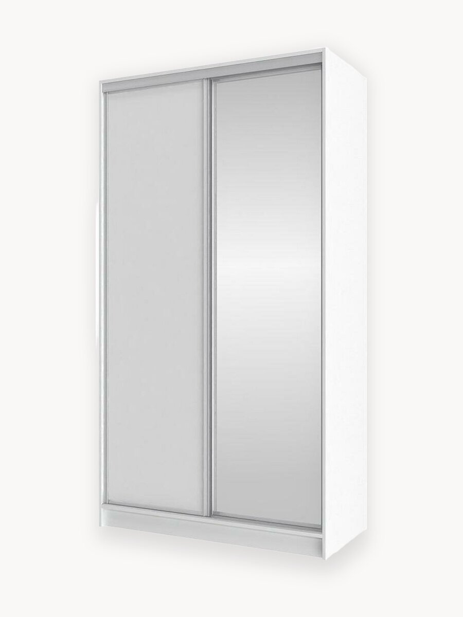 Шкаф-купе Hoff Home, напольный, 123,2х229,5х59,5 см, ЛДСП/зеркало, цвет белый