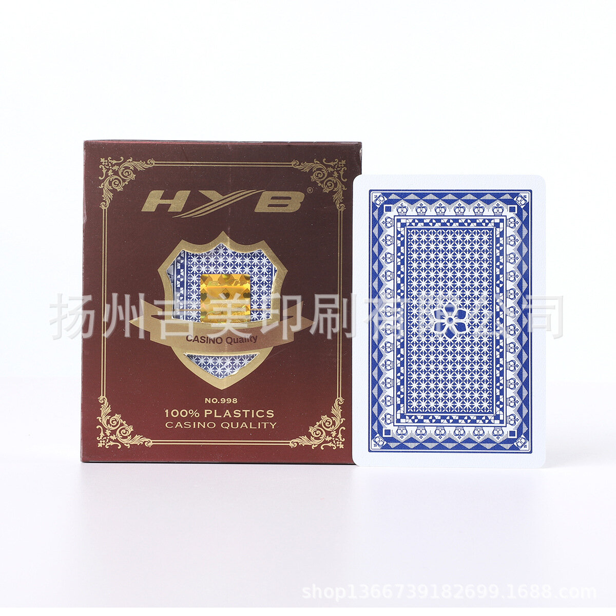 Игральные карты HYB 998, двусторонние, складные, моющиеся, синие, 144 шт