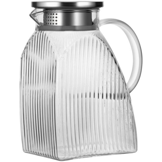 Кувшин Taller Розмари 1500 мл, с крышкой, стекло (TR-98250)
