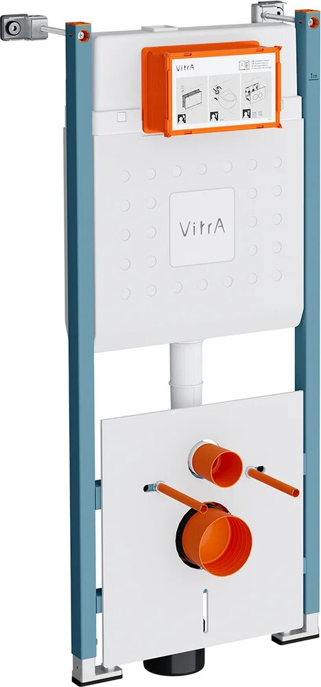 Инсталляция для унитаза VitrA V-Fix Core 732-5800-01PV 48 см, крепление к стене/к полу, с шумоизоляцией