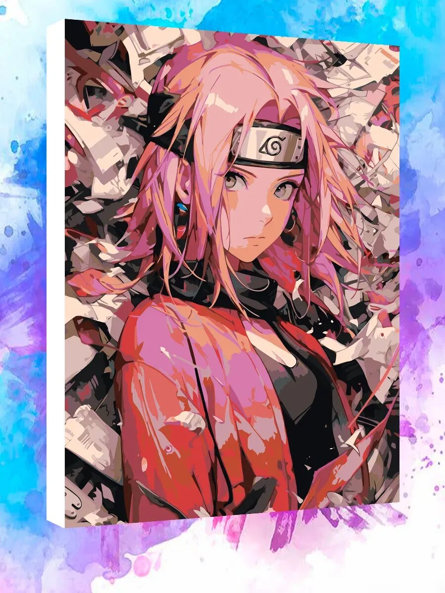 Картина по номерам Сакура Харуно Наруто Аниме