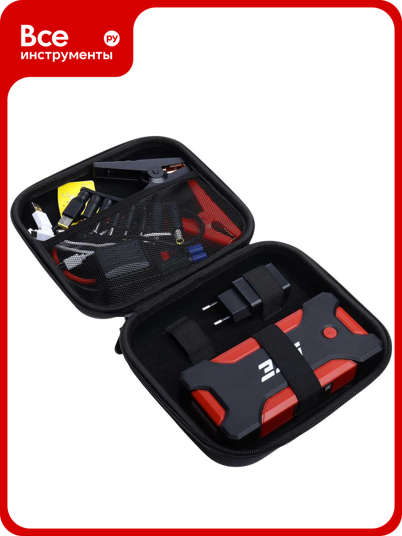 Пусковое устройство GTE Bank с встроенным фонариком и литий‑ионным аккумулятором для автомобилей, мотоциклов и лодок