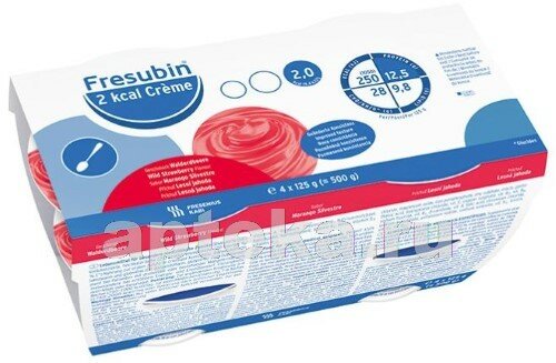 Фрезубин крем 2 ккал смесь со вкусом земляники 125 гр 4 шт.