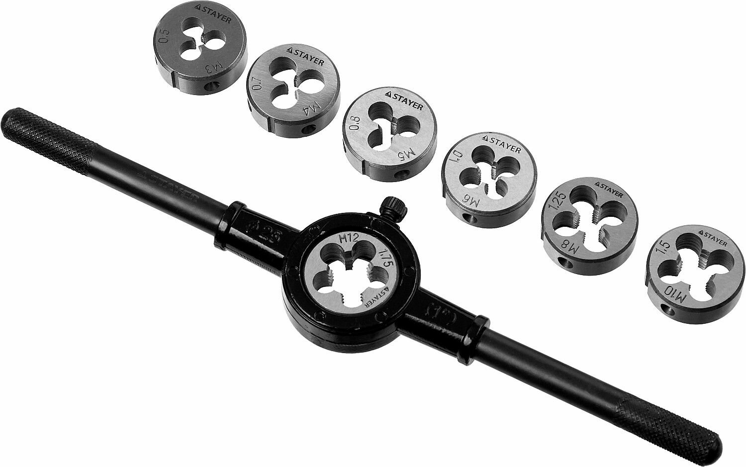 Набор плашек STAYER MaXCut, 8 предметов, инструментальная сталь 28015-H8_z01