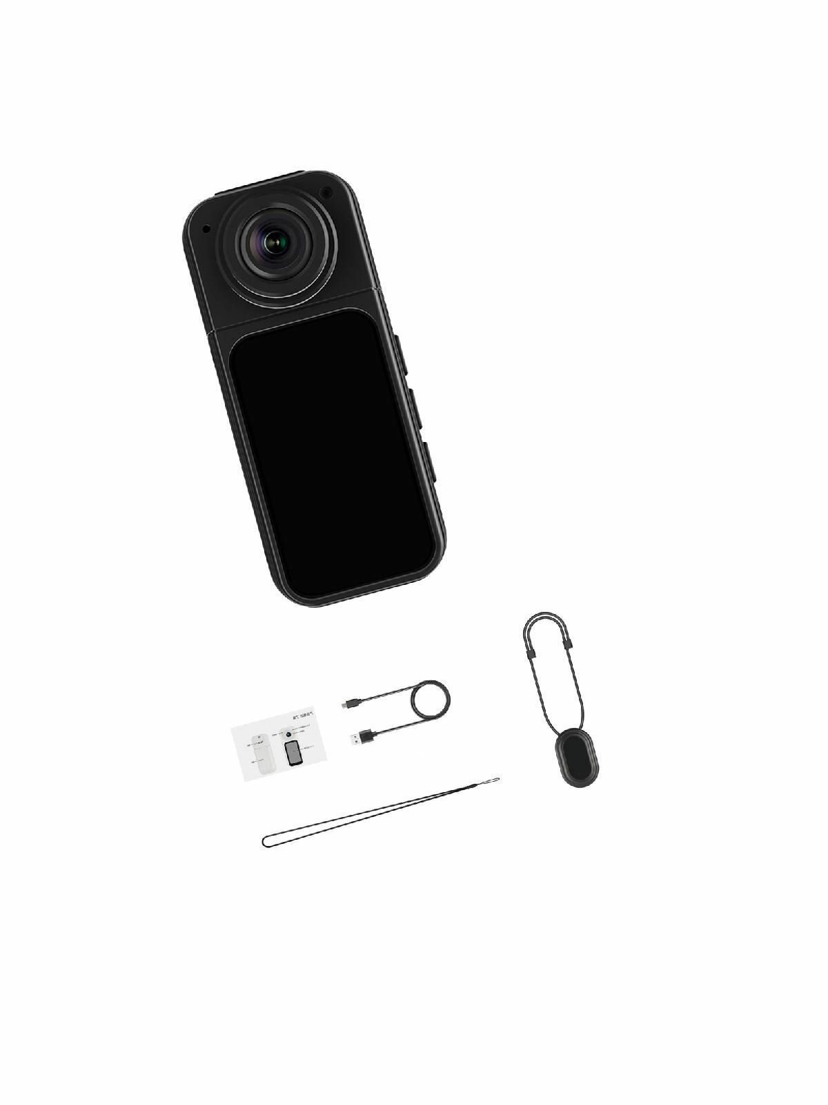 Экшн-камера для животных, HD-камера для большого пальца-Черный-Комплектация 2